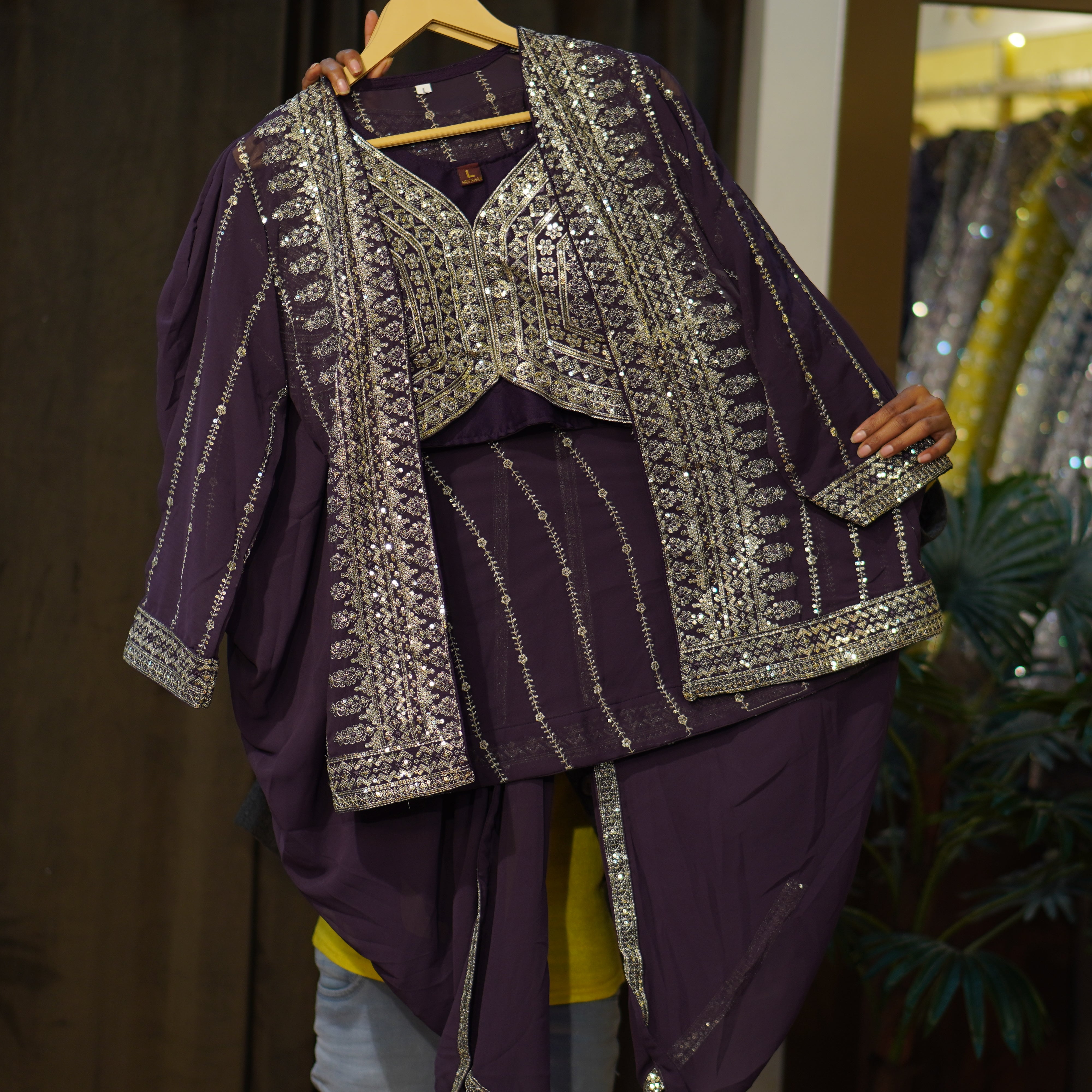 049-VENICE-PURPLE – DURGA CLOTHING